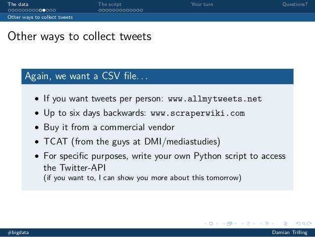 Analyzing Social Media With Python And Other Tools 24