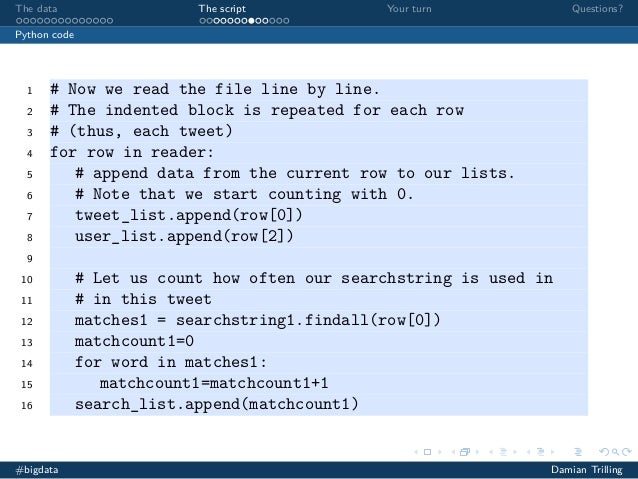 Analyzing Social Media With Python And Other Tools 24