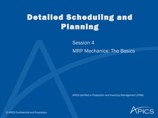 aChain APICS - slides DSP detailed scheduling and planning - APICS CPIM ...