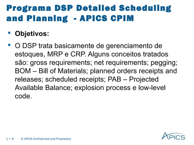aChain APICS - slides DSP detailed scheduling and planning - APICS CPIM ...