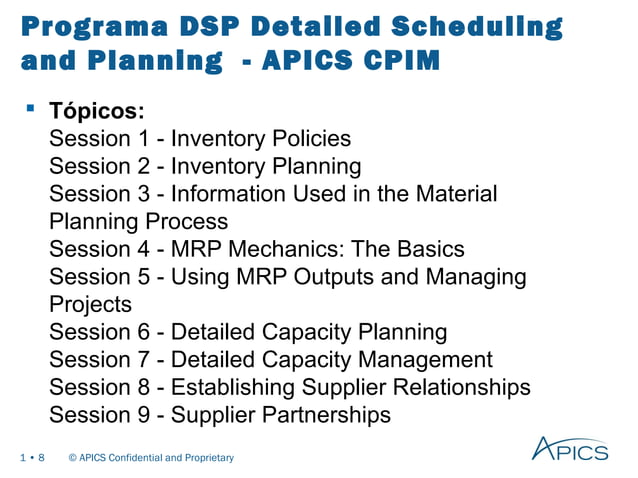 aChain APICS - slides DSP detailed scheduling and planning - APICS CPIM | PPT | Business ...