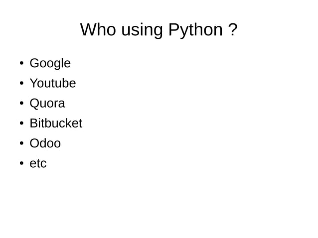Introduce Python | PPT