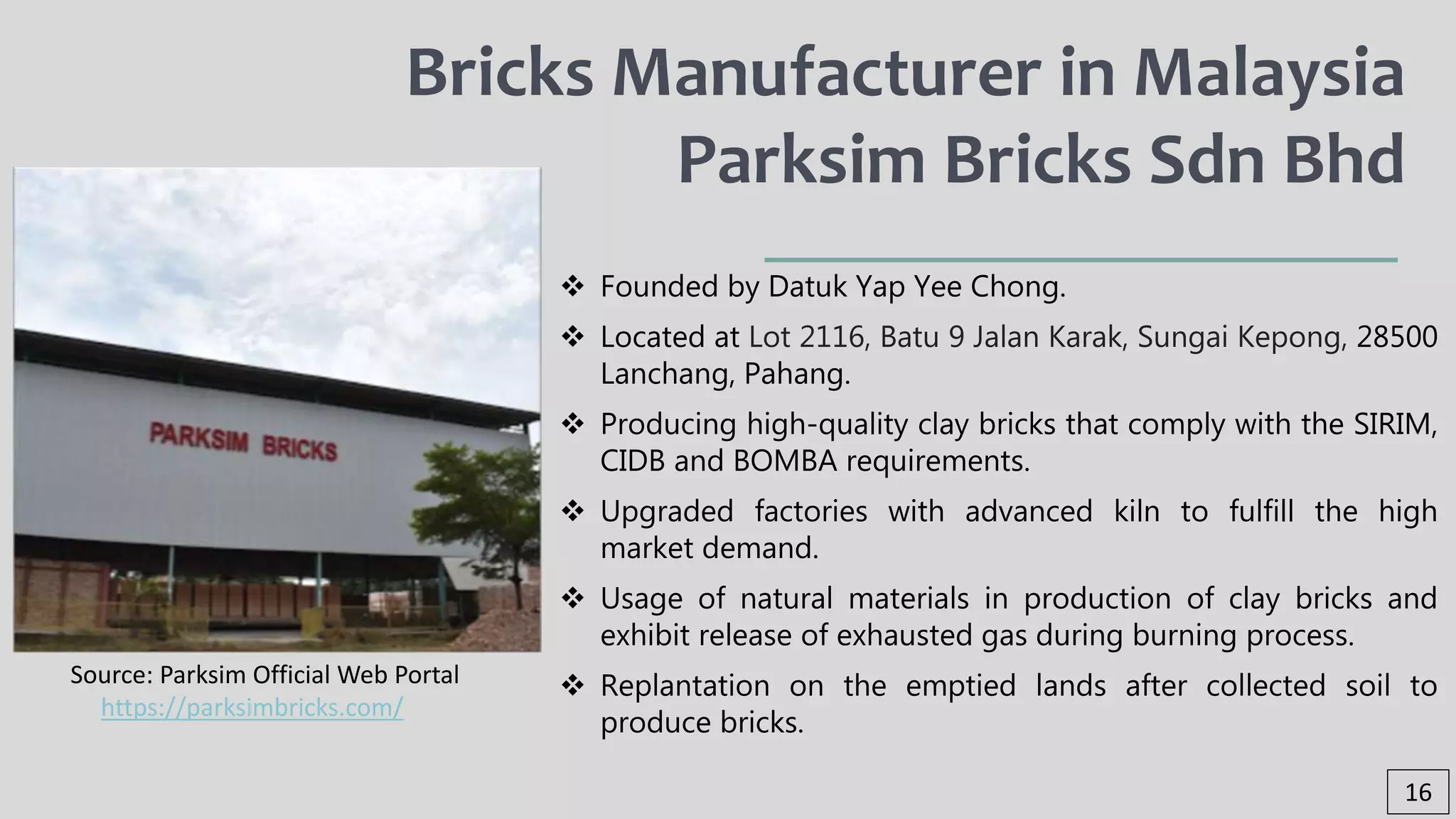 Manufacturing Process of Clay Bricks | PPTX