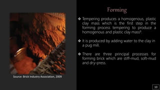 Manufacturing Process of Clay Bricks | PPTX