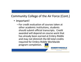 Embry-Riddle Degree Briefing BS Interdisciplinary Studies | PPT