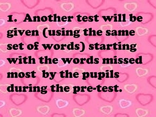 TEACHING FORMAL SPELLING USING HORN METHOD | PPT
