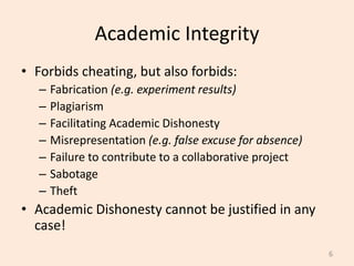 Slide set 3 honesty, academic ethics | PPT