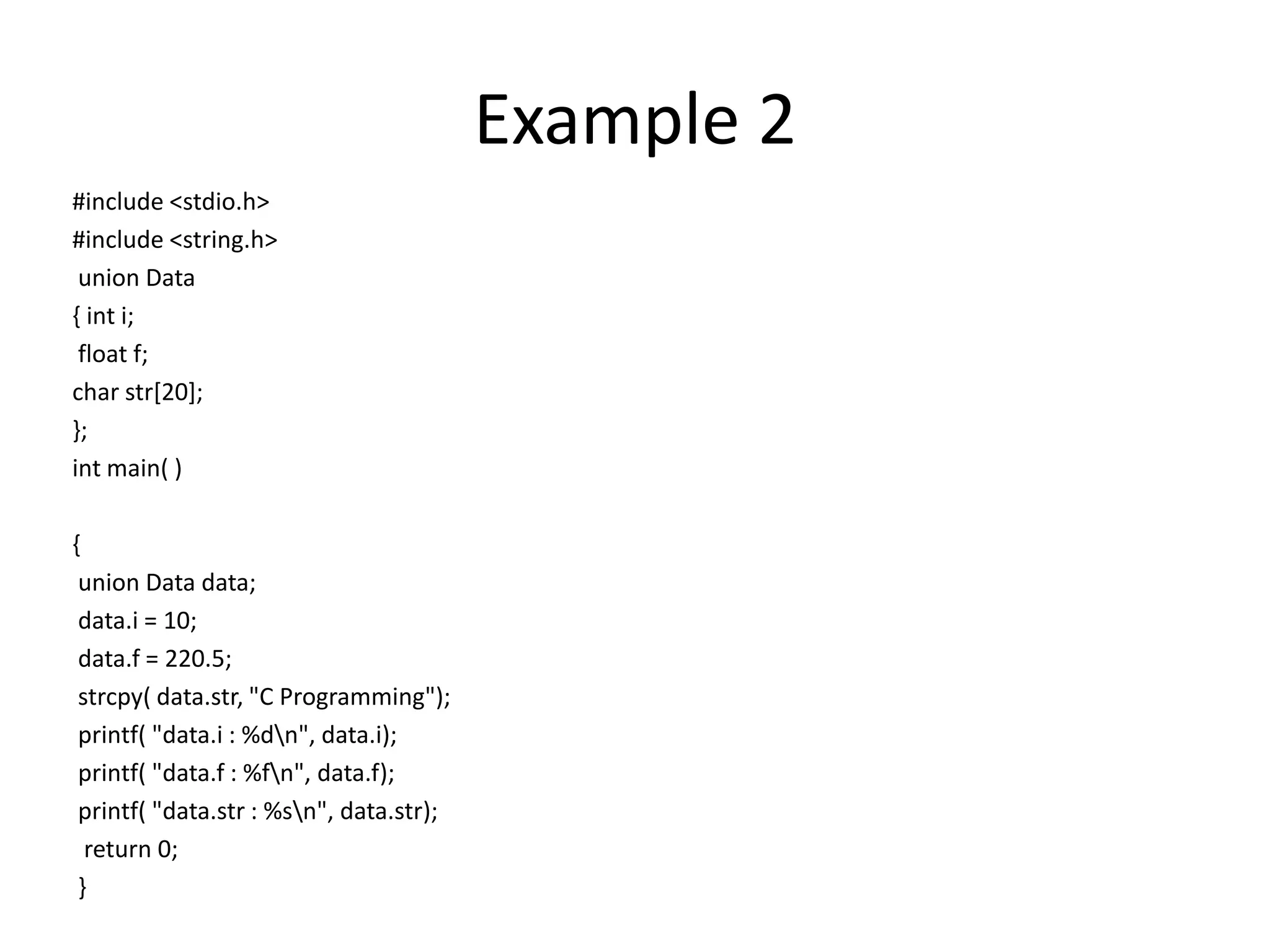 slideset 7 structure and union (1).pdf | Programming Languages | Computing