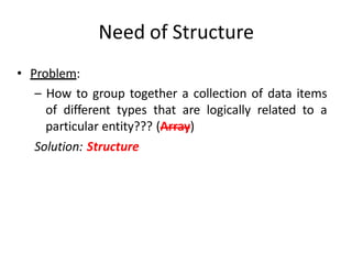 slideset 7 structure and union (1).pdf | Programming Languages | Computing