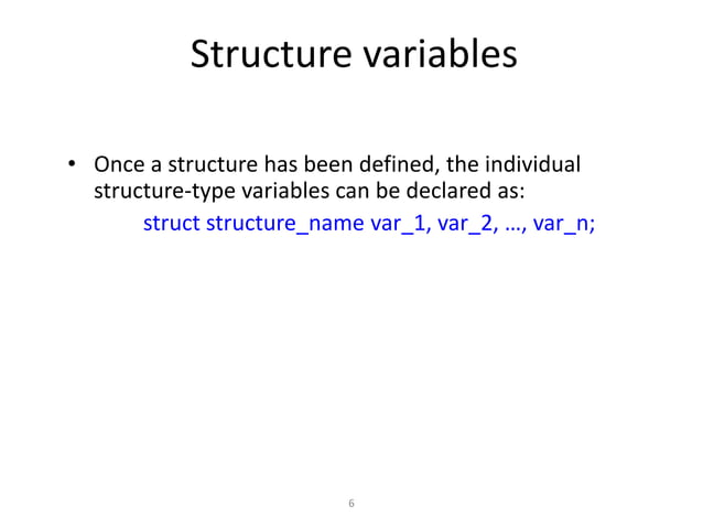 slideset 7 structure and union (1).pdf | Programming Languages | Computing