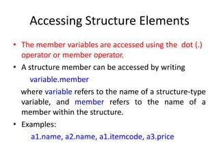 slideset 7 structure and union (1).pdf | Programming Languages | Computing