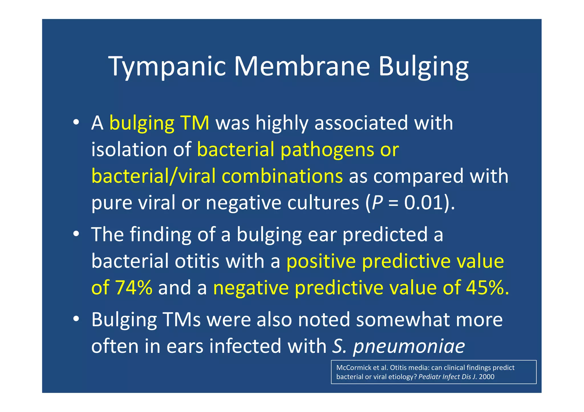 Indicators of acute otitis media severity - Prof. Tal Marom | PDF