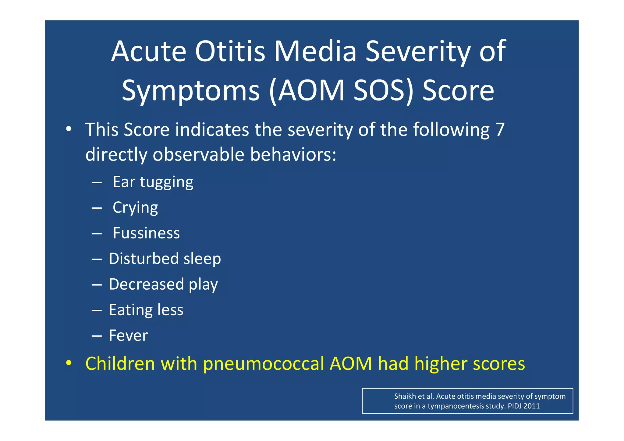 Indicators of acute otitis media severity - Prof. Tal Marom | PDF | Ear ...