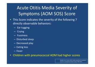 Indicators of acute otitis media severity - Prof. Tal Marom | PDF
