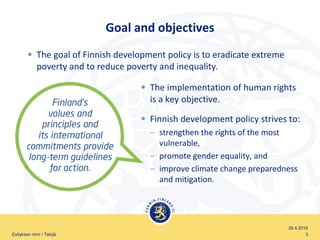 Finland's development policy 2016 | PDF | Debated Sensitive Social ...