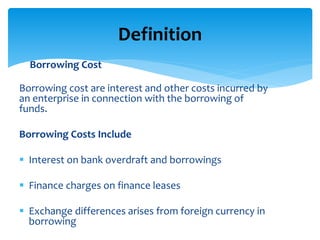 Slides for borrowing costs | PPTX