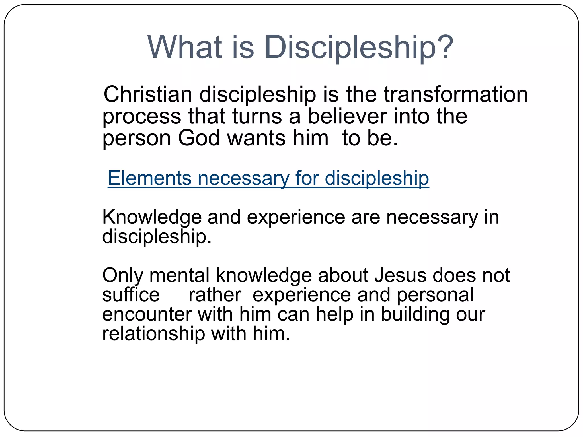 presentation on christian discipleship | PPTX
