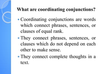 Discourse Markers: conjunctions and prepositions | PPTX