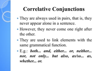 Discourse Markers: conjunctions and prepositions | PPTX