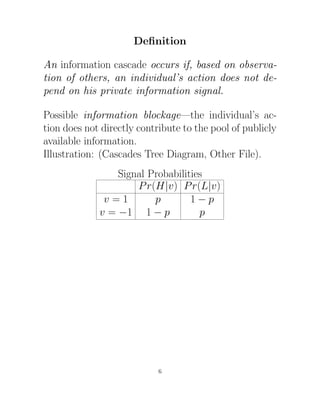 Conversation, Observational Learning, and Informational Cascades | PDF