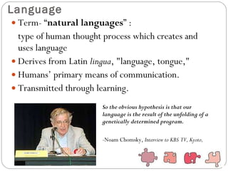 Slides for language speech thought.. | PPT