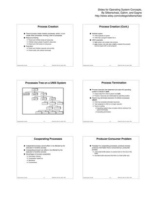 Slides For Operating System Concepts By Silberschatz Galvin And Gagne | PDF