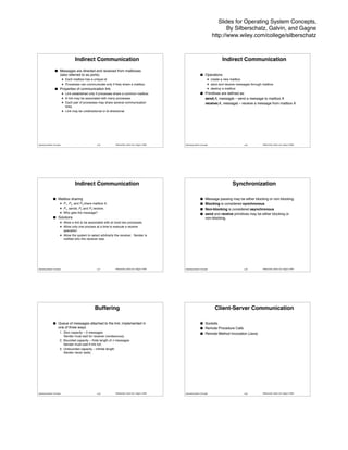 Slides For Operating System Concepts By Silberschatz Galvin And Gagne | PDF