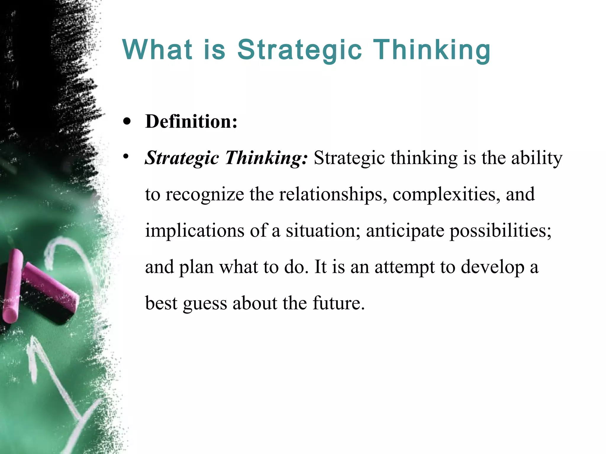 Strategic Thinking, Vision and Leadership | PPT