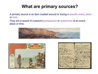 Overview of primary sources | PPT