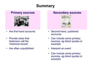 Overview of primary sources | PPT