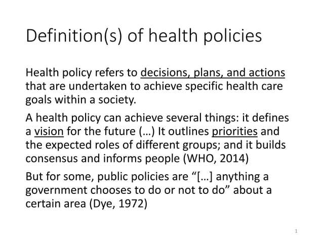 Slides for week 6 - health policy analysis.pptx