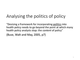 Slides for week 6 - health policy analysis.pptx