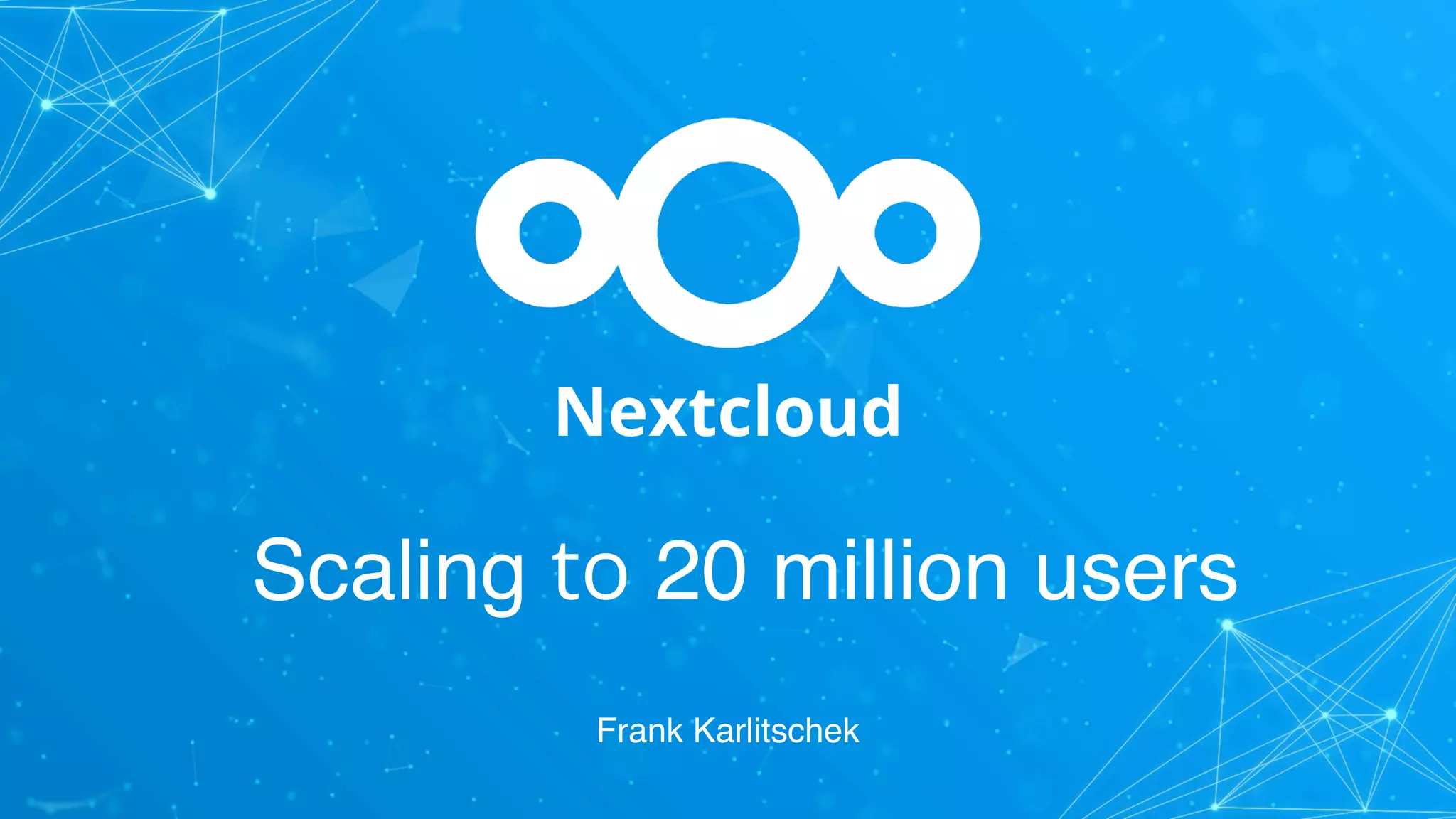 stackconf 2023 | Scaling a Collaboration Service like Nextcloud to 20 Million users by Frank ...