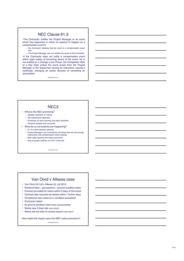 Slides from the niceties of notices and their importance for ...