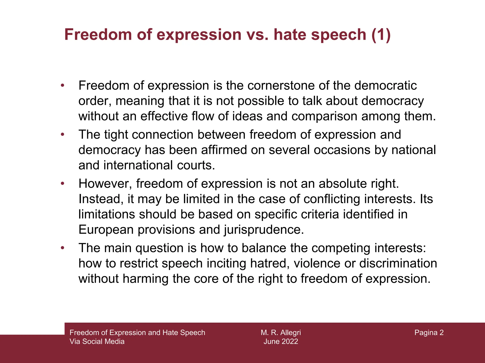 Freedom of Expression and Hate Speech Via Social Media.pptx