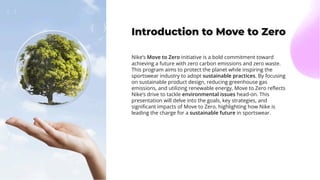 Nike’s Move to Zero: Leading the Path to Sustainability | PDF