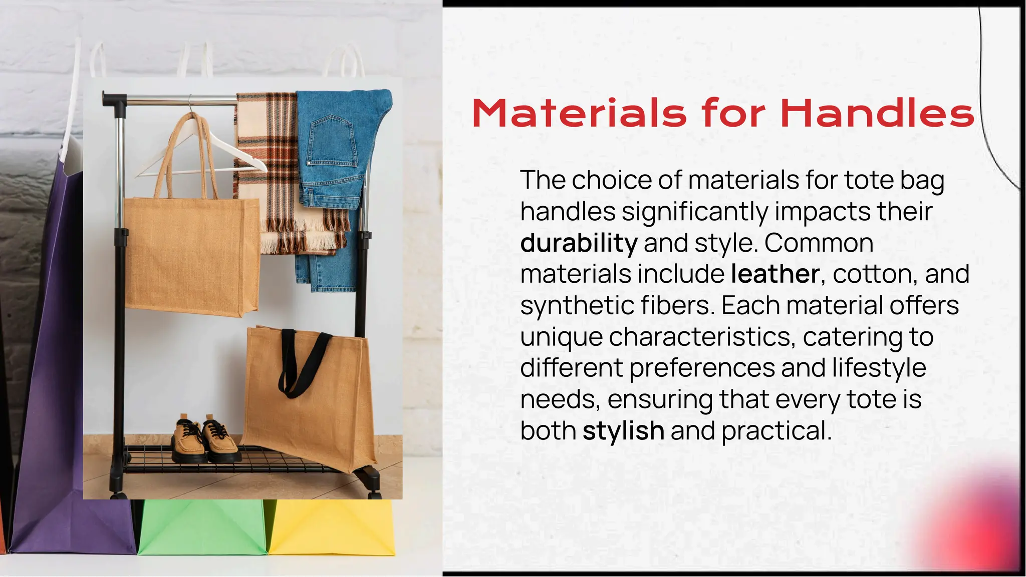 Can tote bags have interchangeable handles? | PPT