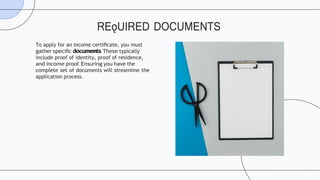 Step-By-Step Guide To Apply For An Income Certificate | PDF