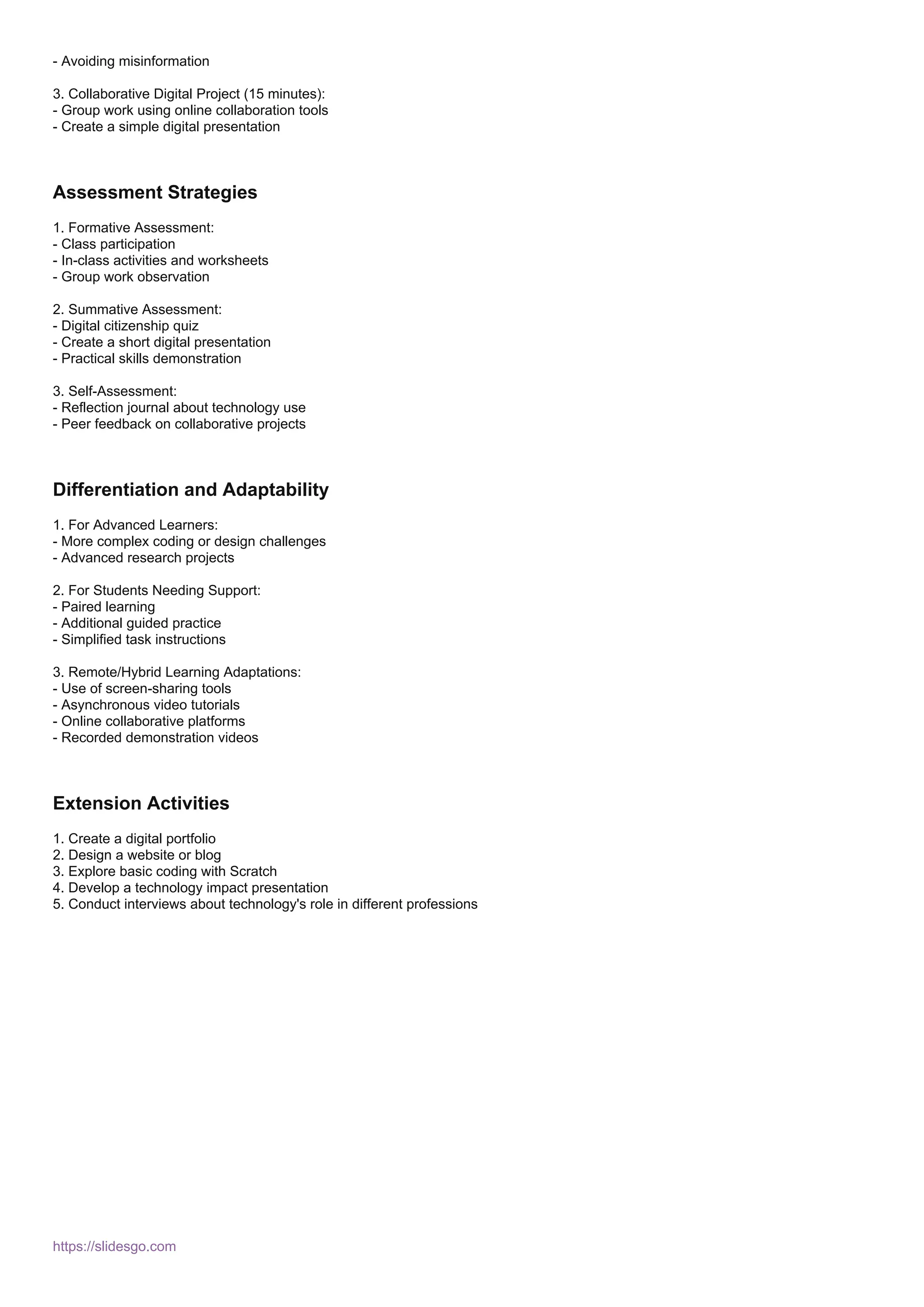 Lesson Plan for ICT grade 7 with activity | PDF