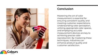 Principles of Colorimetry - Mastering the Art of Colour Measurement | PDF