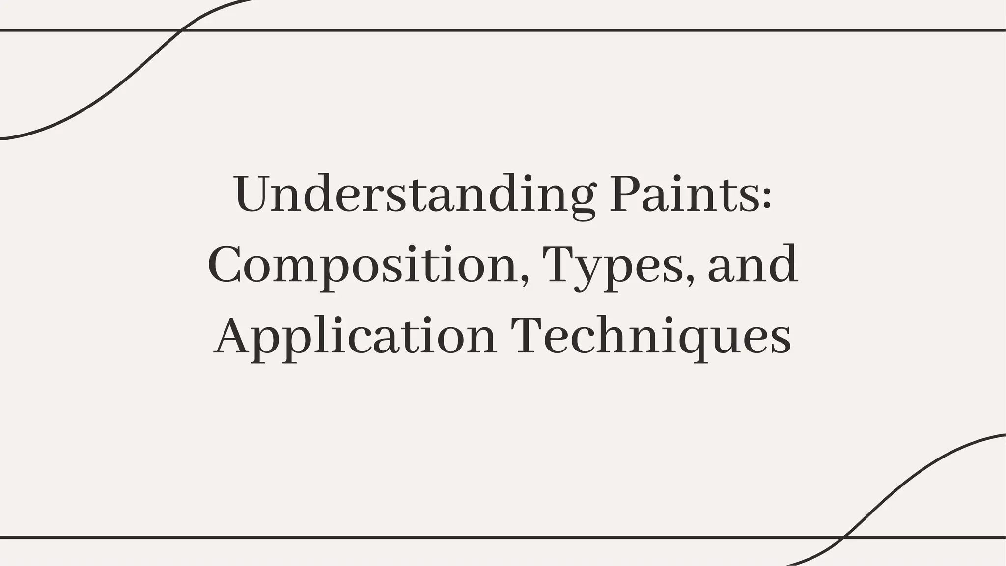 Paints and its Compostion and its types and application | PDF