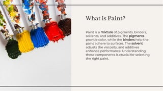 Paints and its Compostion and its types and application | PDF ...