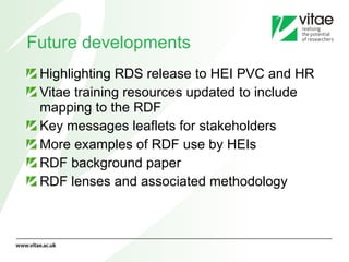 Implementing the Researcher Development Framework | PPT