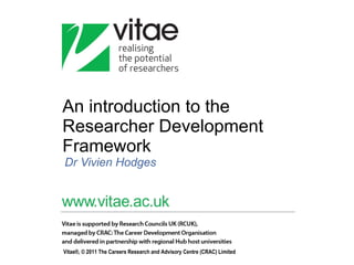 Implementing the Researcher Development Framework | PPT