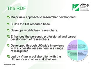 Implementing the Researcher Development Framework | PPT