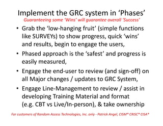 Strategy to Design / Implement a GRC Sys | PPT