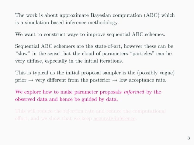 Guided sequential ABC schemes for simulation-based inference | PPT