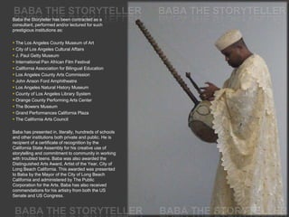 Baba the Storyteller | PPTX | Museums & Galleries | Attractions