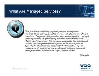 Managed Services: RFID's Newest Business Model? | PPT