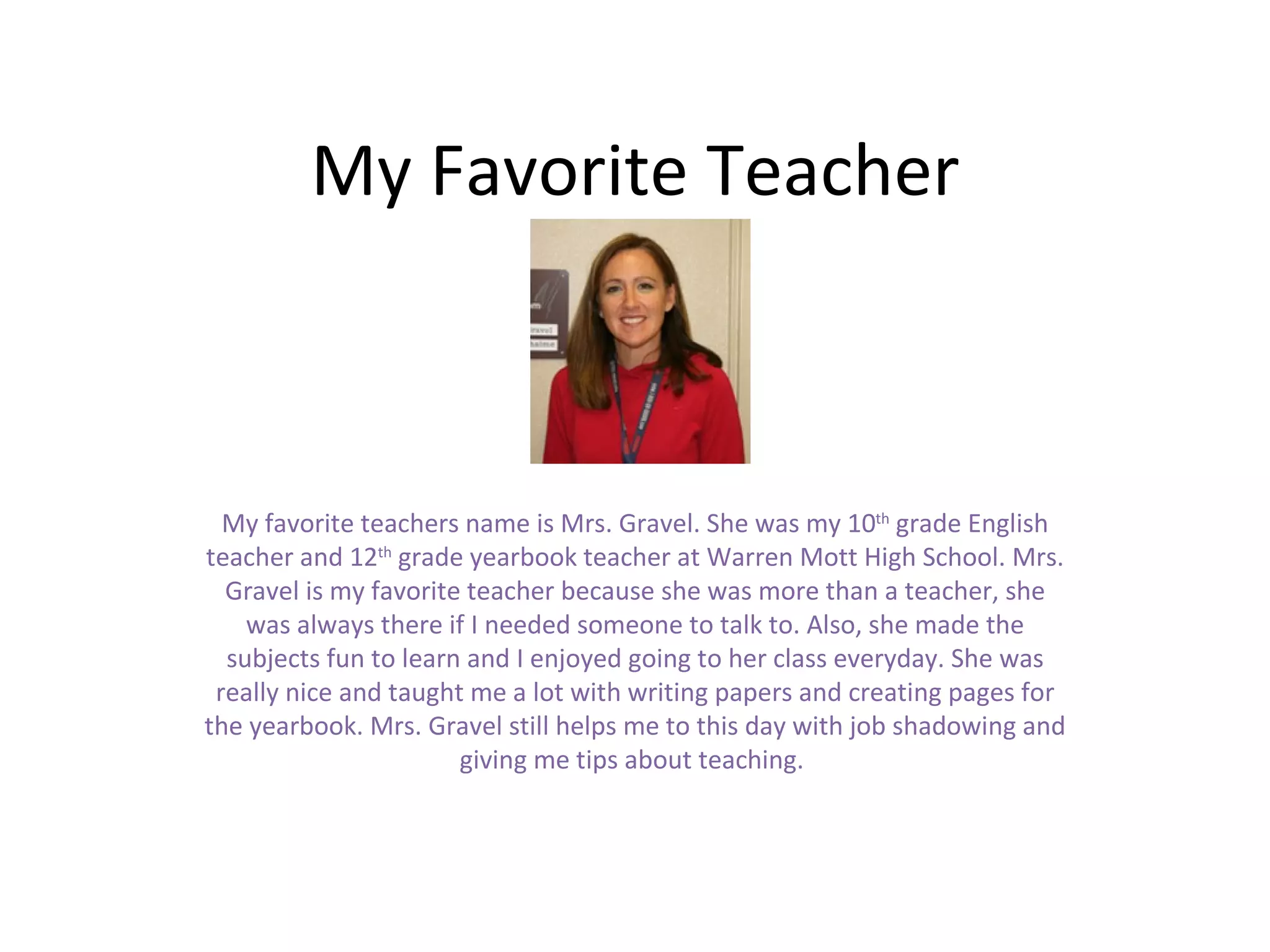 Favorite Teacher | PPT